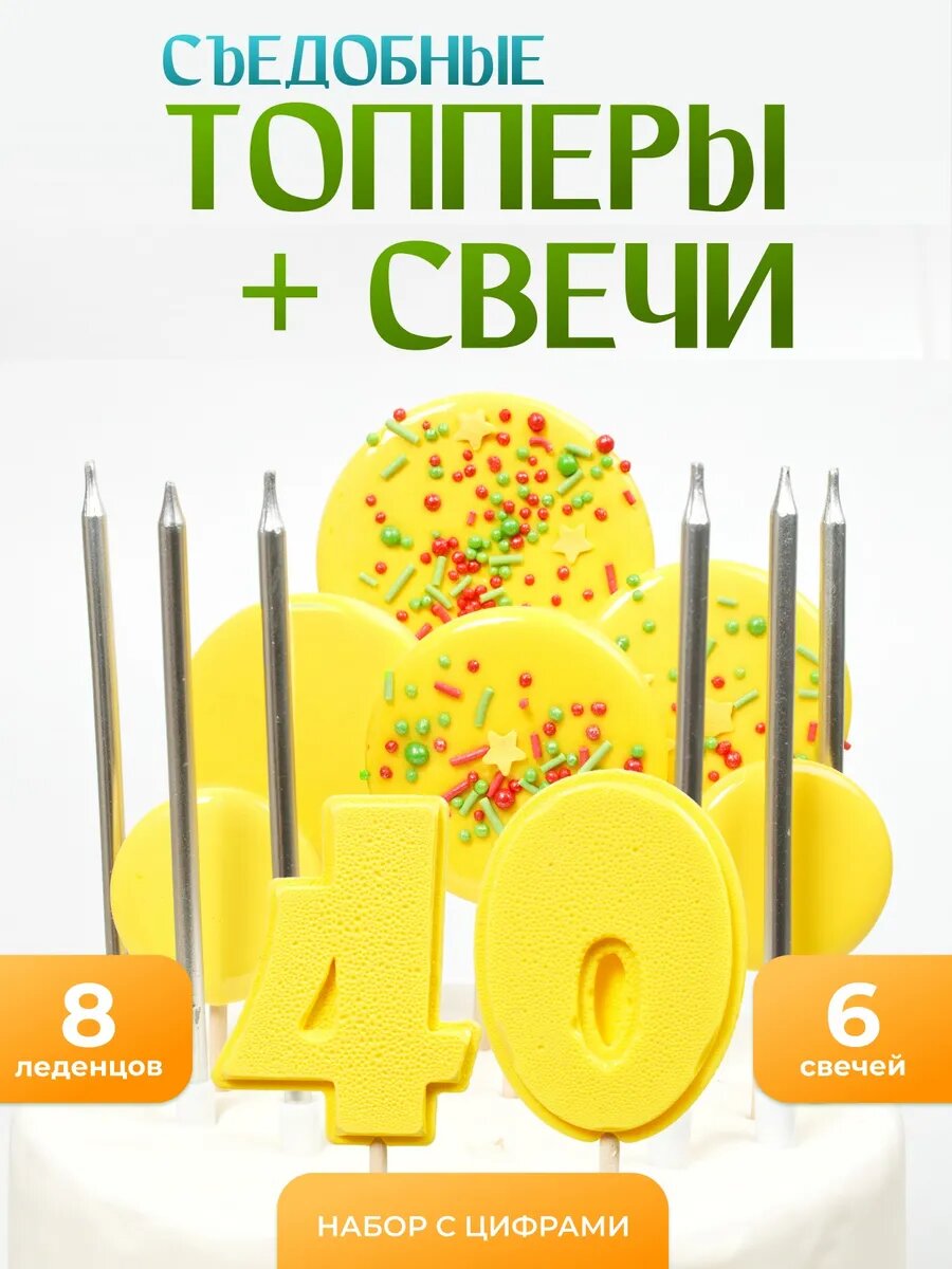 Топпер на торт 40 лет