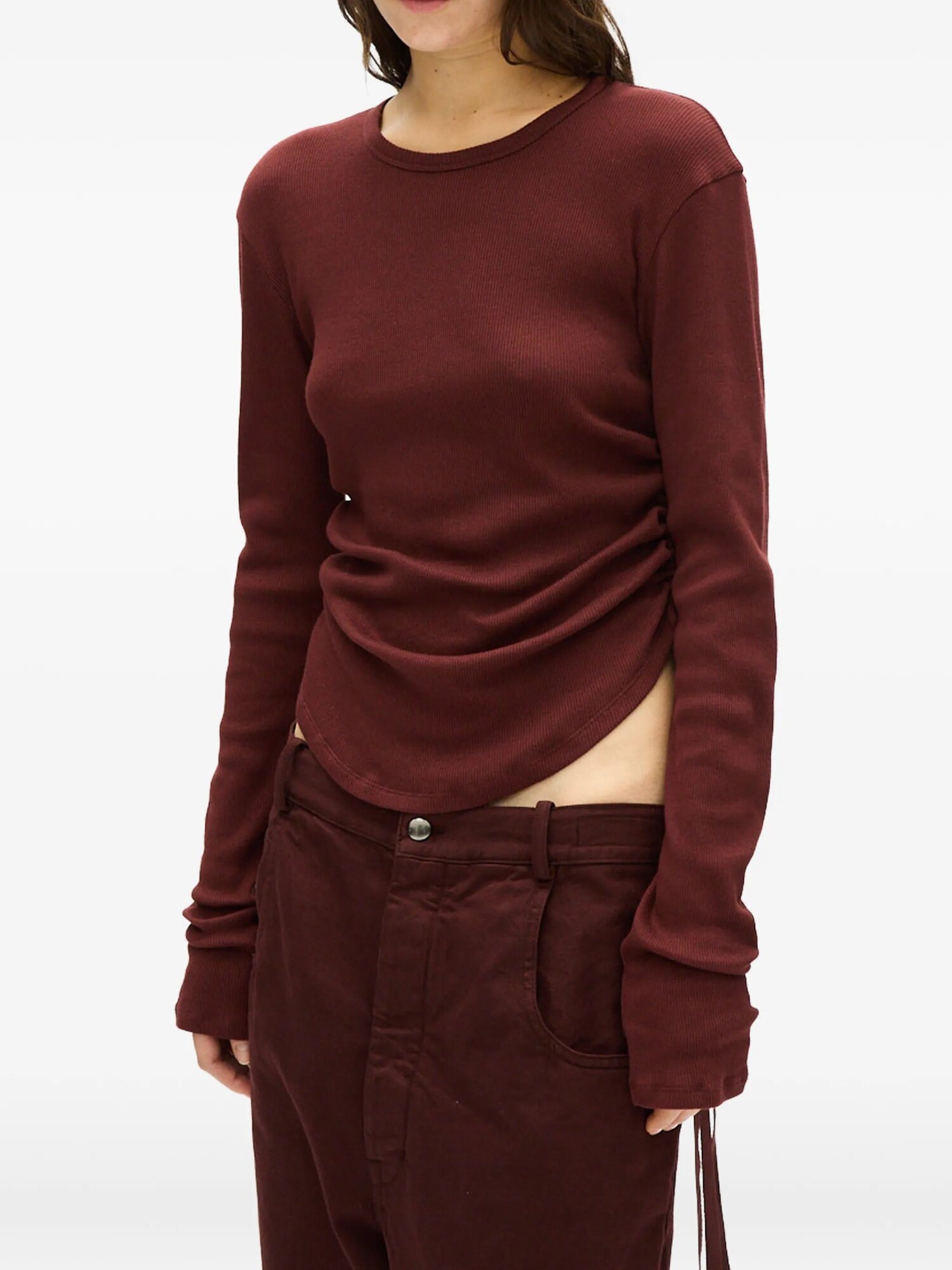 Футболка Ann Demeulemeester Dot Wrinkled, размер 40, коричневый — фото 1