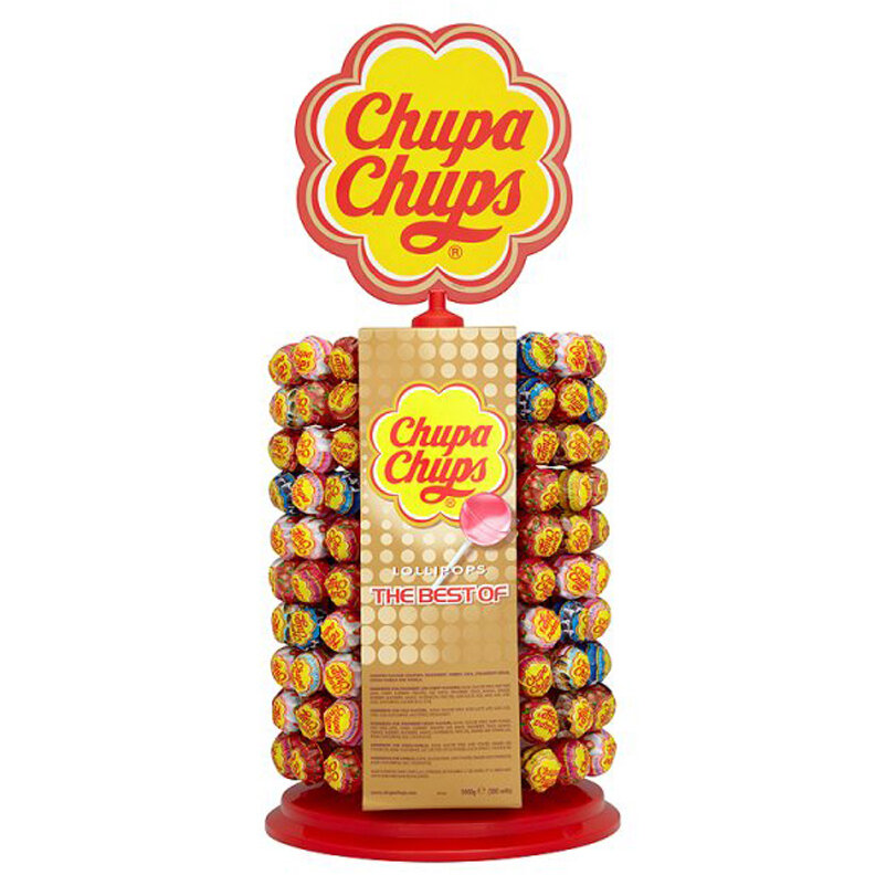 Леденцы Chupa Chups с подставкой-каруселью - ассорти вкусов, 200х12 г - 8410031918700