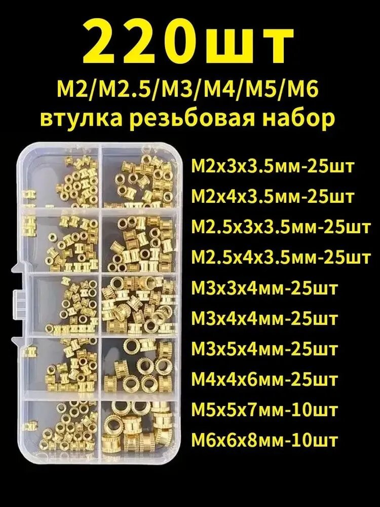 Гайка Круглая Зубчатая, 220 шт.