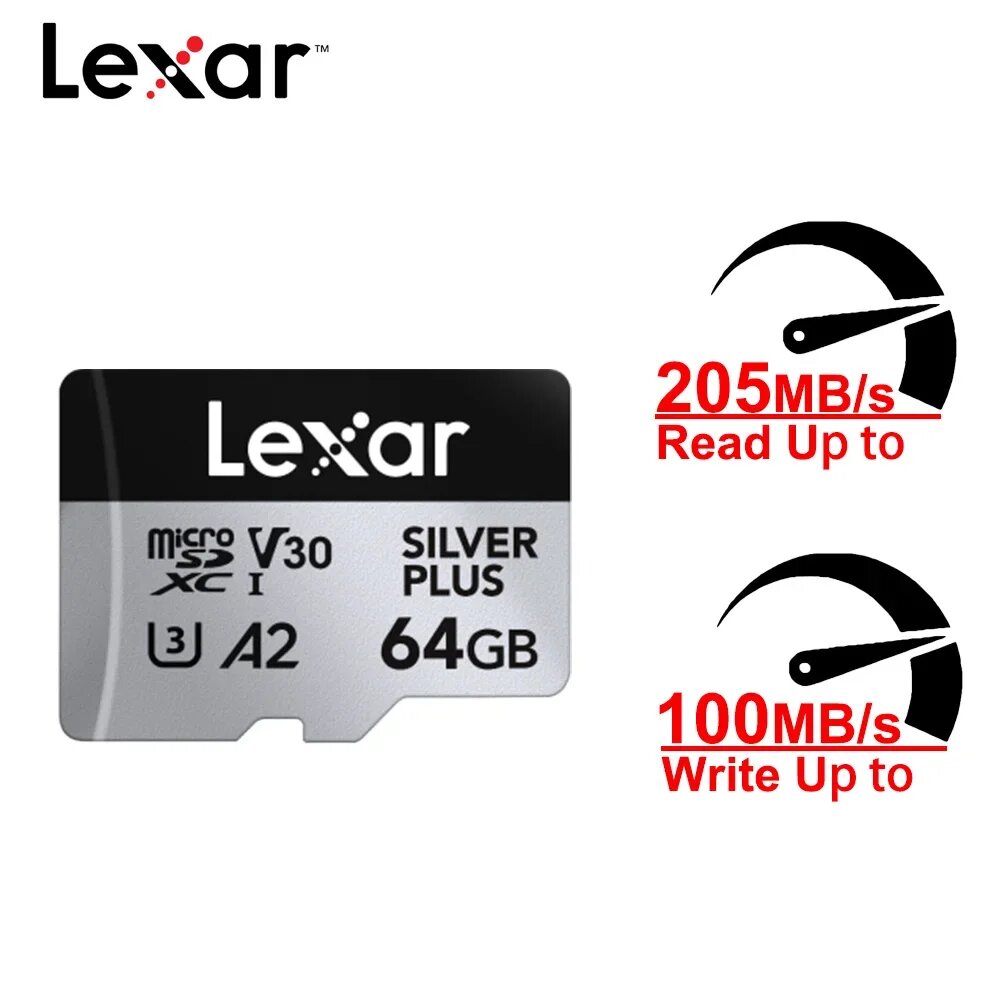 Карта памяти Lexar Original Professional Silver PLUS microSDXC 256 ГБ 64GB