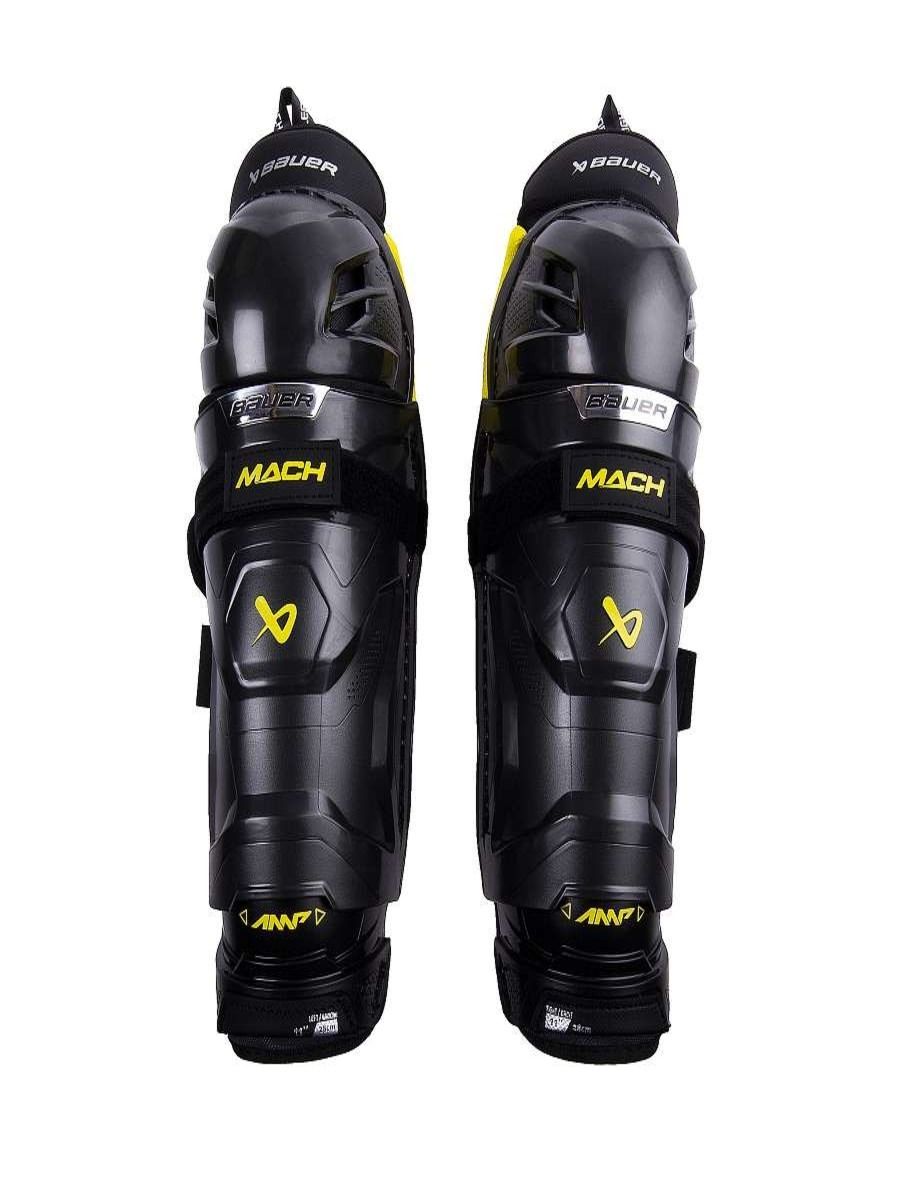 Щитки хоккейные BAUER S23 SUPREME MACH JR(11)/черный; желтый