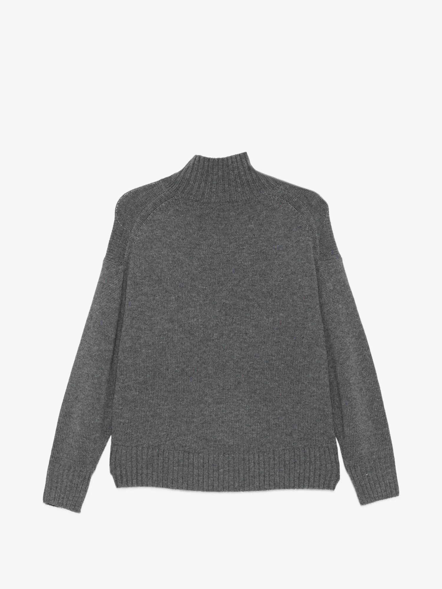 Свитер Luisa Cerano High-low turtleneck sweater, размер 38, , серый — фото 1