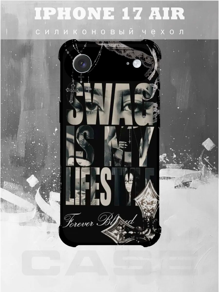 Чехол на iPhone 17 Air с принтом Time is limitless