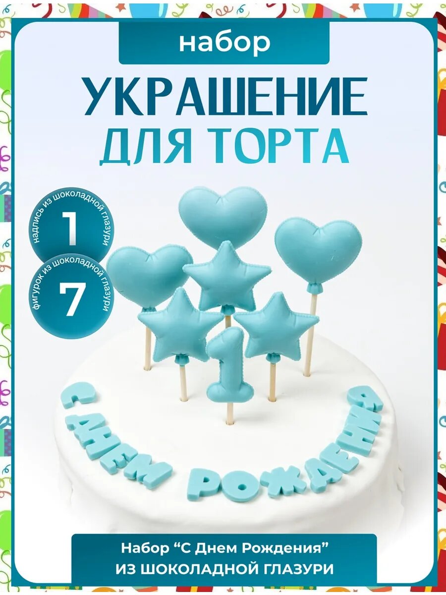 Шоколадные цифры 1 на торт