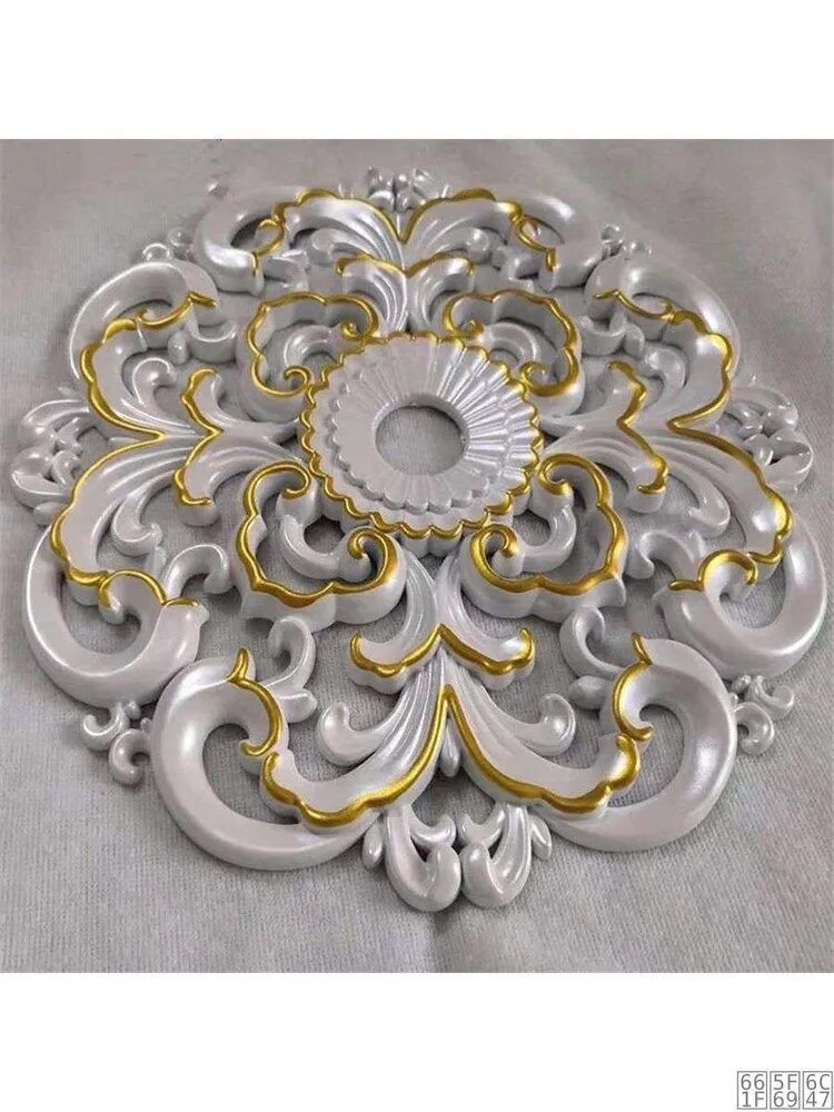 Розетка потолочная инжекционная под люстру/ Подходит для резных декораций на стенах/ мебели