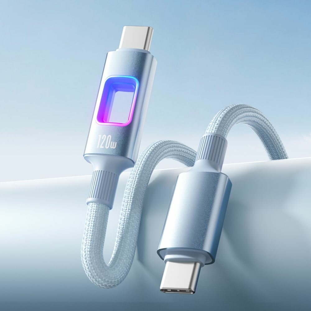 PD 120W USB C к C Кабель быстрой зарядки Кабель данных типа C Быстрая зарядка для MacBook iPad iPhoneSamsung Xiaomi，, 1 м, синий