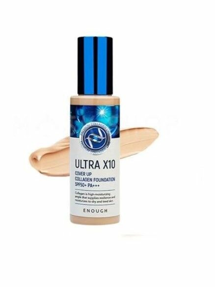 Тональная основа с коллагеном ENOUGH SPF50+ PA+++ тон 21