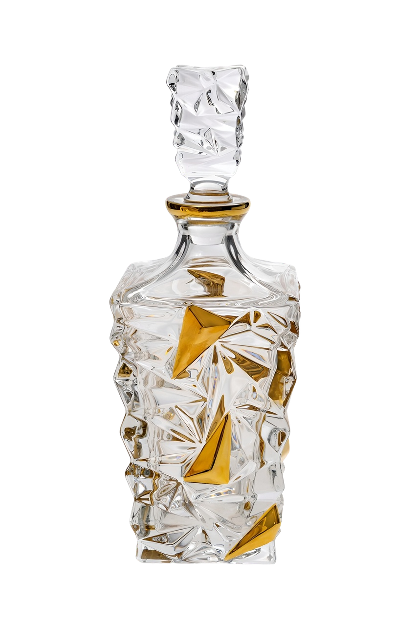 Штоф "GLACIER", декор "Золото", 900 мл, хрусталь, Bohemia Jihlava/ ИПХ059