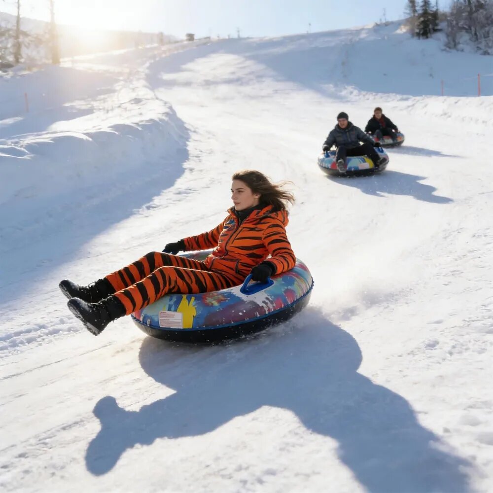 Snow Tube Sled для девочек, оранжевого цвета, аксессуары для санок