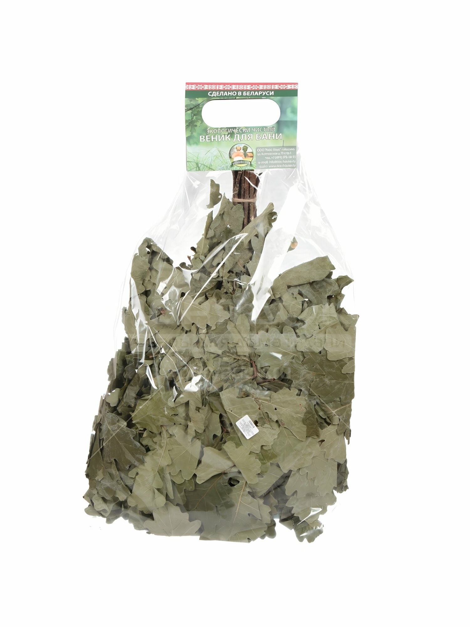 Веник банный дубовый с полынью Бацькина Баня, натуральный аксессуар для сауны и парной, 20517, сделано в Беларуси.
