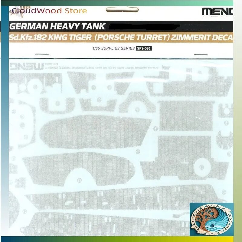 Meng Model 1/35 sps-060 немецкий королевский тигр zimmerit decal танки