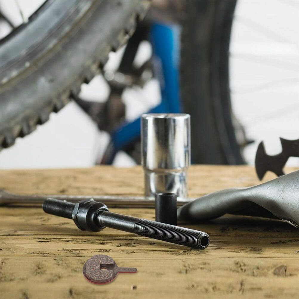 Горные велосипедные тормозные колодки полуметаллические красные для велосипедов в наборе 6 пар