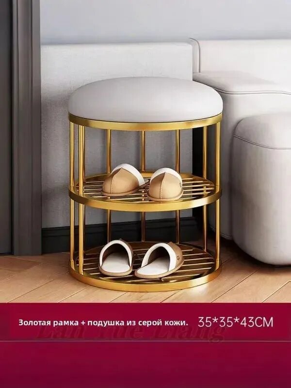 Пуф квадратный искусственная кожа светло-серый с облаками 35х35х43 см универсальный для дома