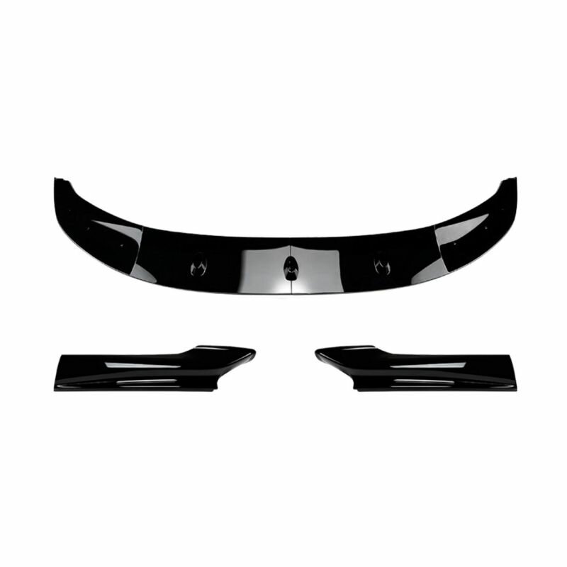 Накладка на передний бампер (губа) для BMW 5 F10/F11 11-17 черная (1 комплект)