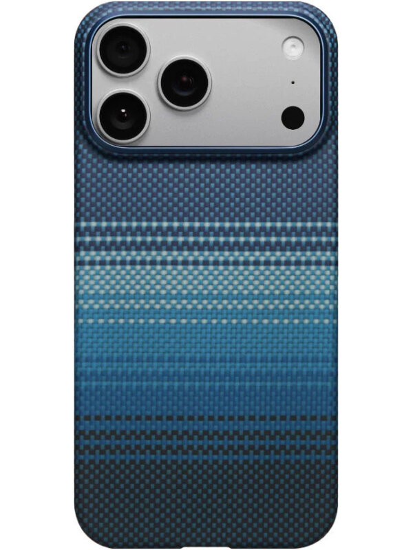 Чехол Pitaka Slim Case Moonrise для iPhone 17 Pro, синий