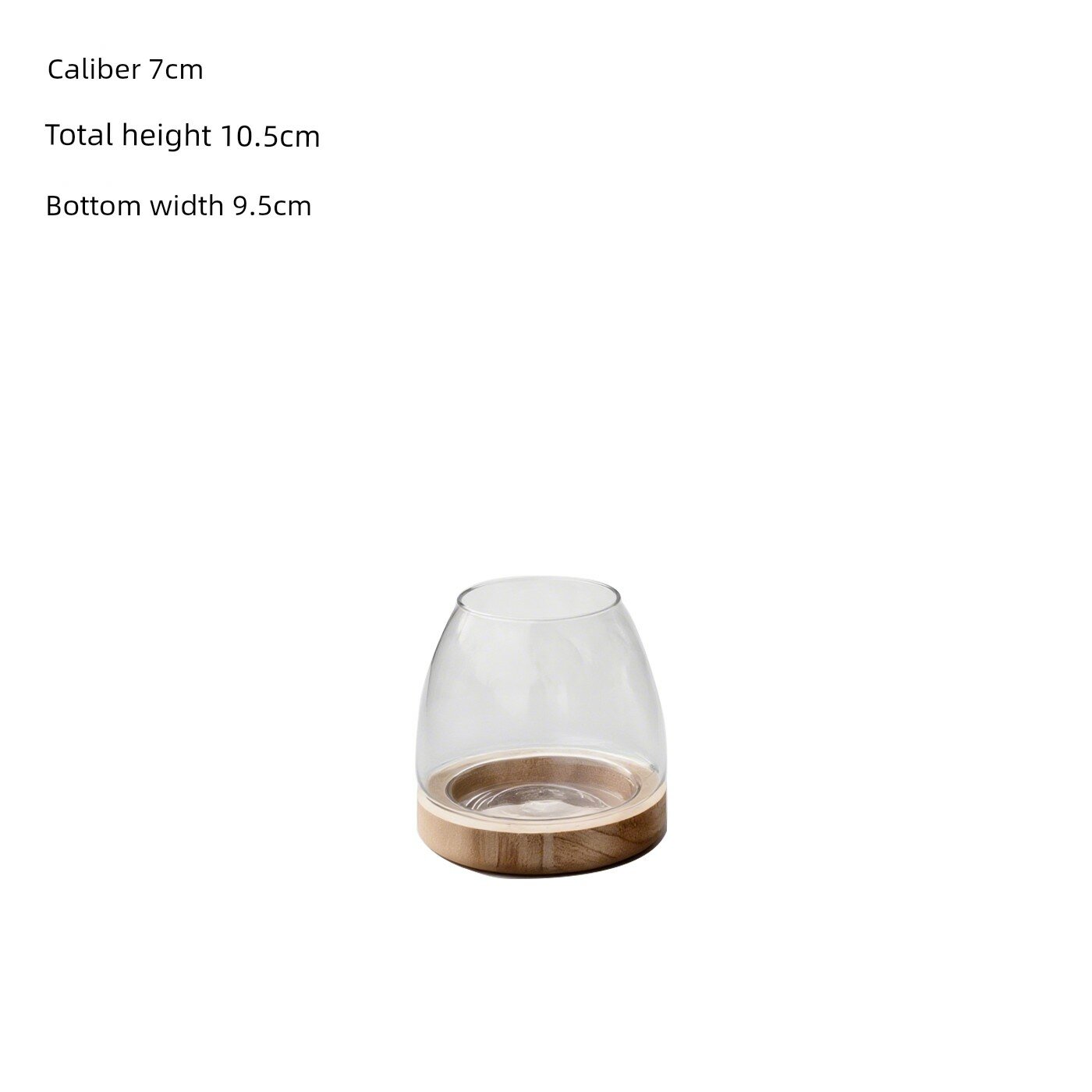 10 л Стеклянный Аквариум для Бетты с Натуральным Деревянным Стояком для Настольного Использования