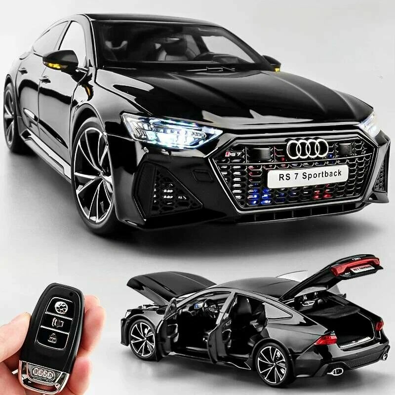 Коллекционная модель Audi RS7 Sportback 1:18 ( 28cм ) с ключом, подсветкой и звуком Металлическая модель Детализированная копия