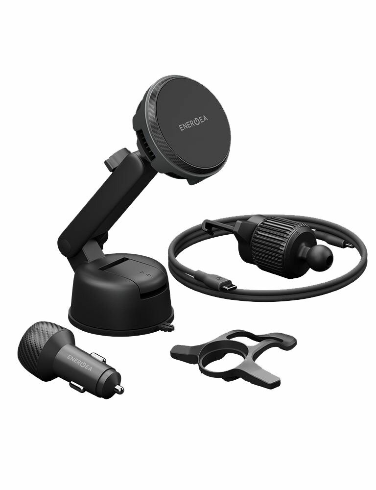 Автокомплект EnergEA MAGARCTIC DRIVE присоска/вентиляция/кабель, 45W, (MagSafe), темно серый (Gunmetal)