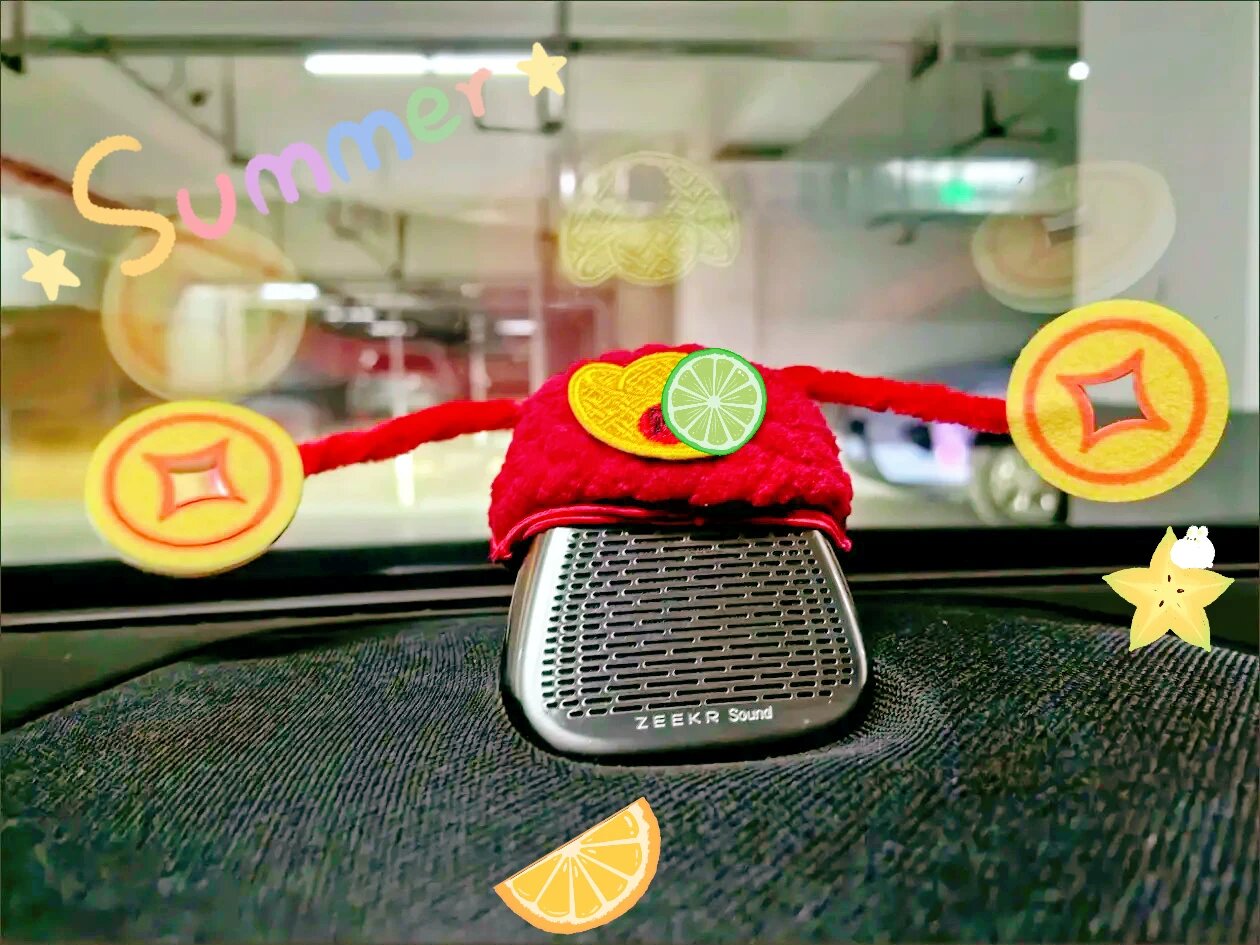 Декоративная шапка-китайский бог для центральной консоли автомобиля, милый аксессуар из ЭВА, подходит для Zeekr