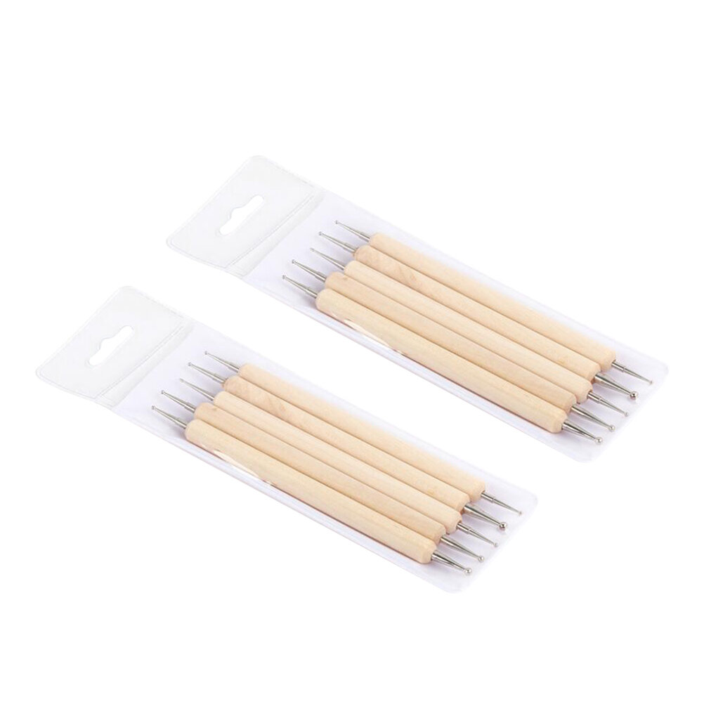 10 Шт Двухсторонние Кисти Для Дизайна Ногтей В Наборе 2 Пачки 13X2X1Cm