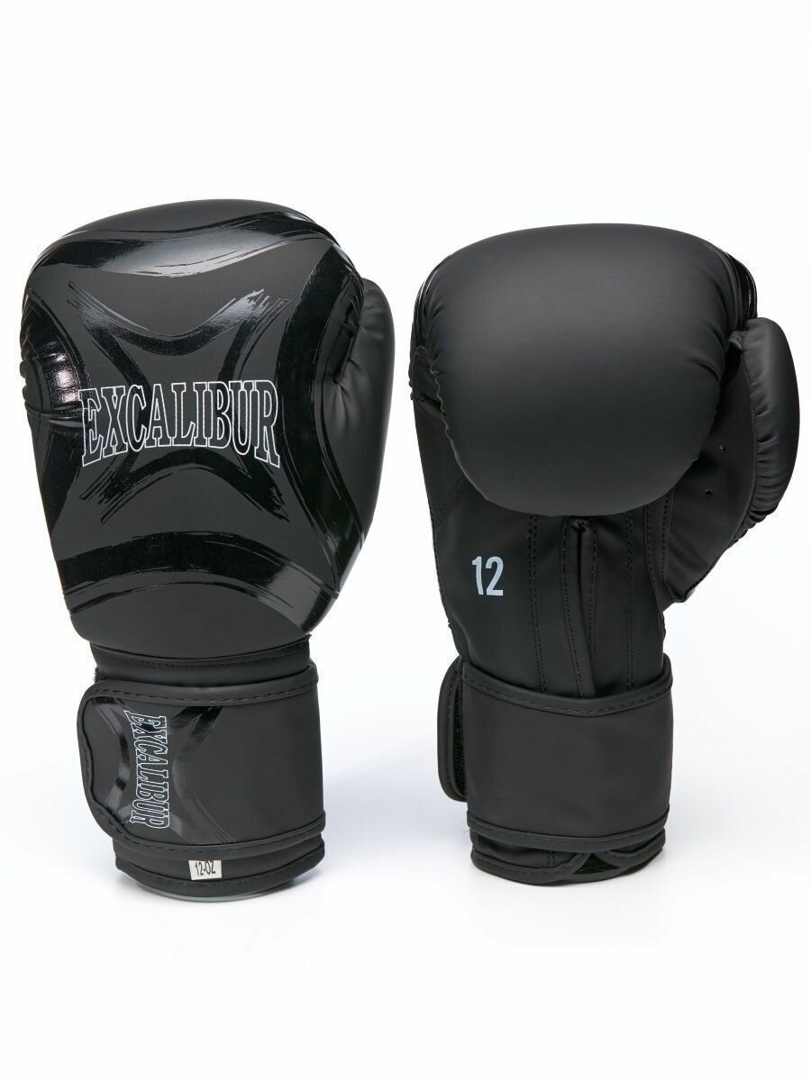 Перчатки боксерские Excalibur 8046/01 Black/White PU (12 унций)