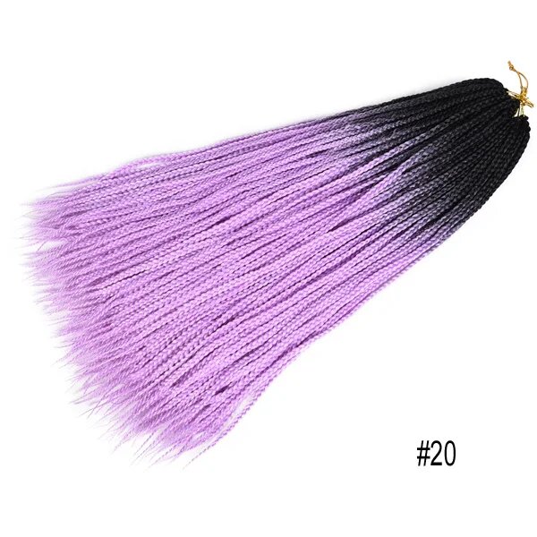 TOMO Синтетические косы 22 корня радужный омбре розовый красный 8 шт./лот, 20