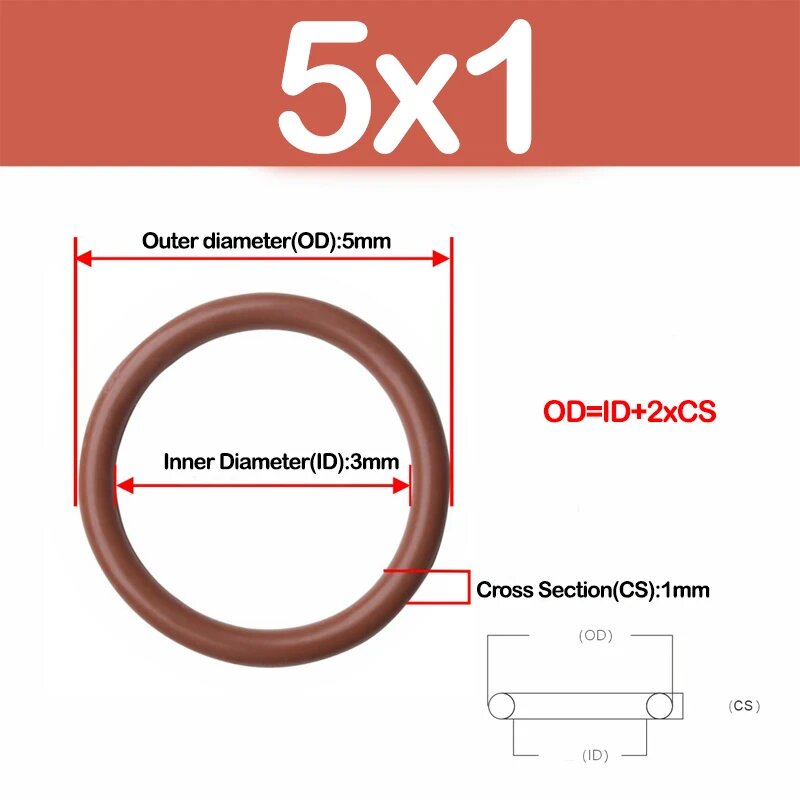 Кольцо уплотнительное FKM коричневое 35x2.5mm (5шт) — фото 1