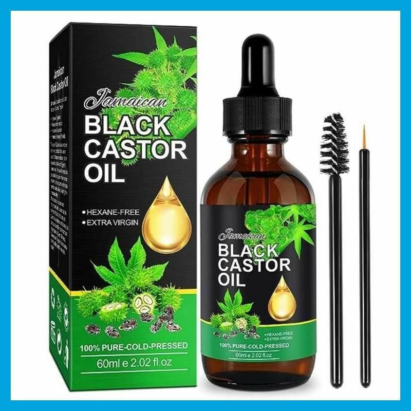 60 мл органического холодного прессованного касторового масла Рост волос Ямайский черный