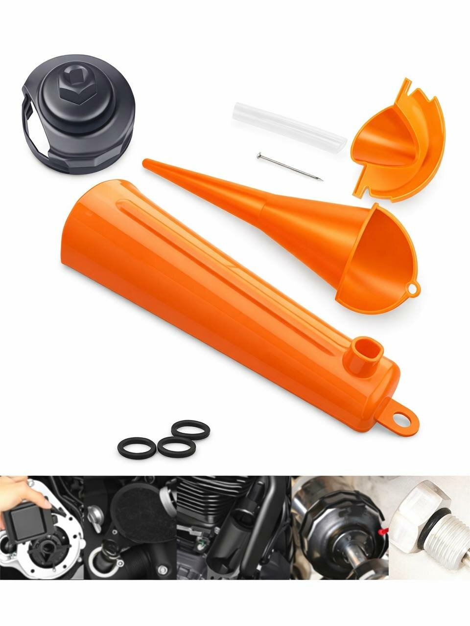 Комплект воронок для замены масла для Harley Davidson (двигатель, primary, трансмиссия)