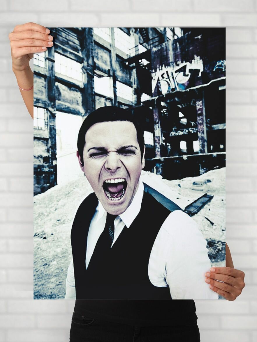 Плакат на стену для интерьера Rammstein (Рихард Круспе - Richard Kruspe 8) - Постер по музыке и артисту формата A1 (61x84 см)
