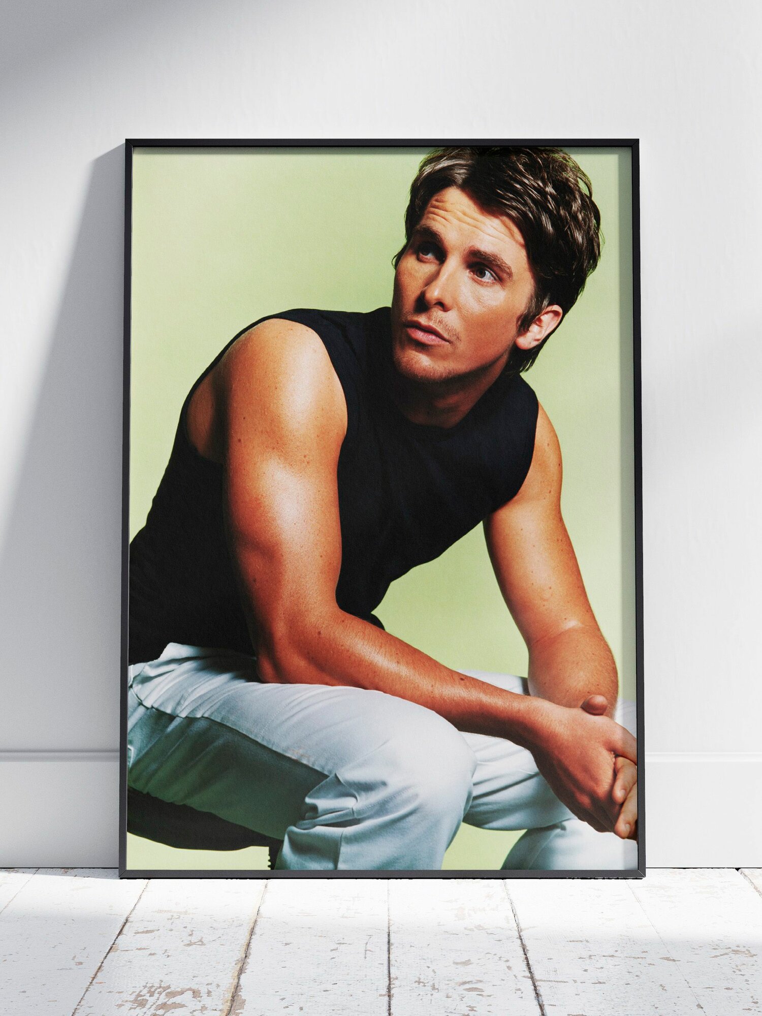 Плакат на стену для интерьера Кристиан Бейл (Christian Bale 28) - Постер по актеру фильма, кино, сериала формата A4 (21x30 см)