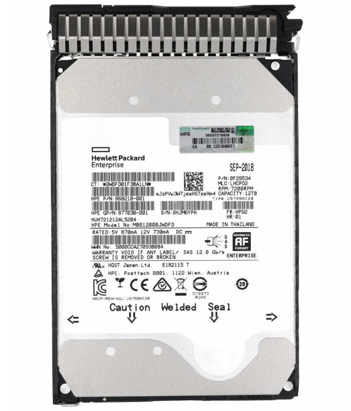 Жесткий Диск HP 881779-B21 12Tb 7200 SAS 3,5" HDD