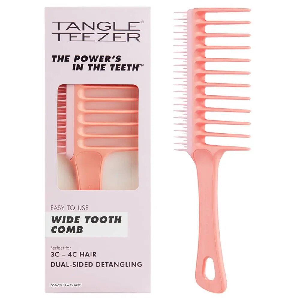 TANGLE TEEZER Тангл Тизер Расческа-гребень для кудрявых волос Mango Pink (Tangle Teezer, Wide Tooth Comb)