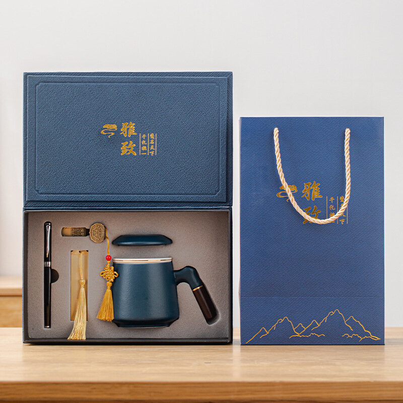 Набор керамических офисных кружек в подарок для клиентов, деловой подарочный набор для юбилеев компаний, школьных торжеств, креативный и практичный сувенир.