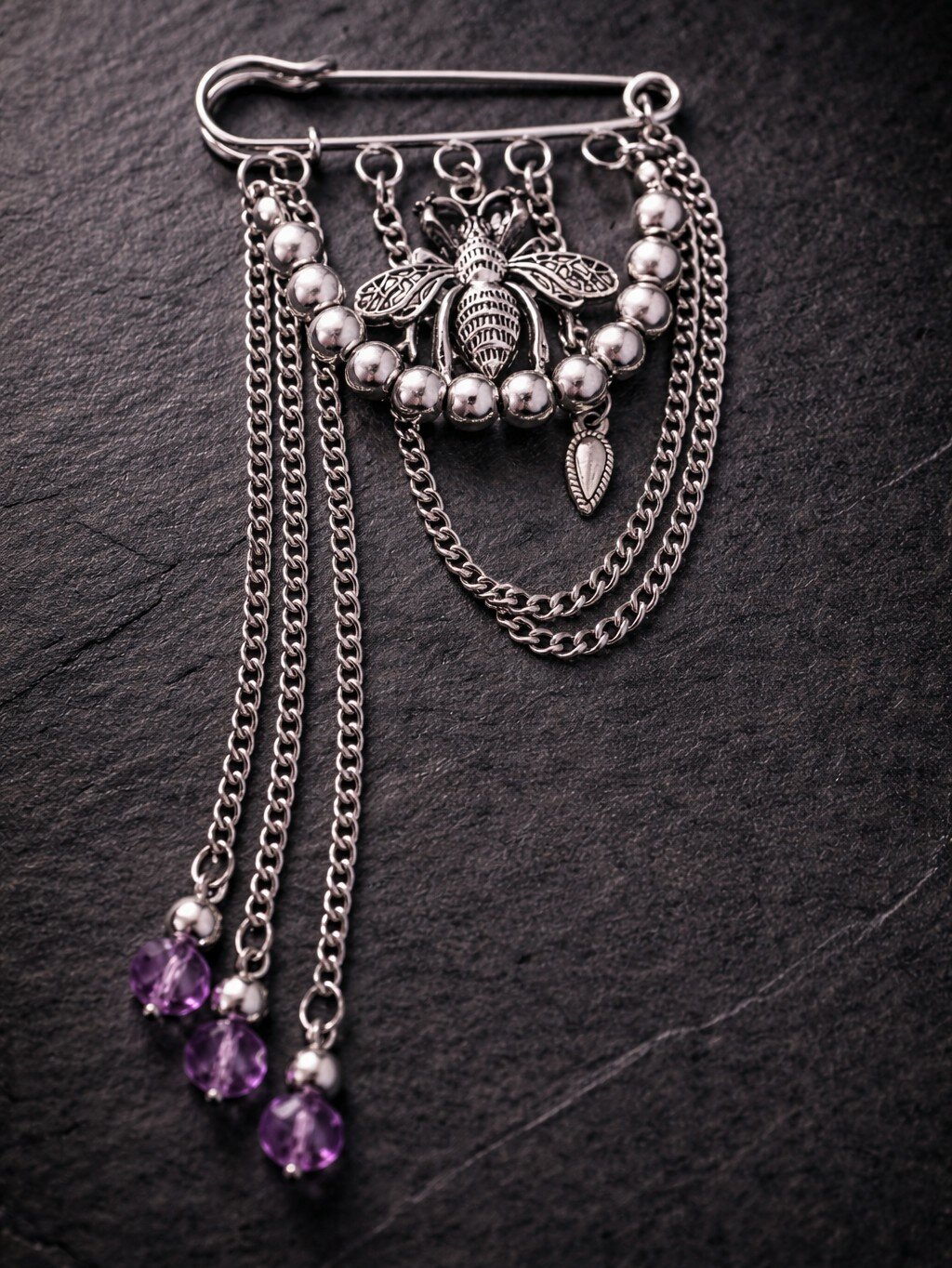 Брошь, минеральное стекло