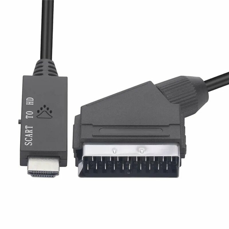 Конвертер 1080P SCART в HDMI-совместимый Адаптер компьютерной проекции в телевизор для продуктов SCART Подключение продуктов HD