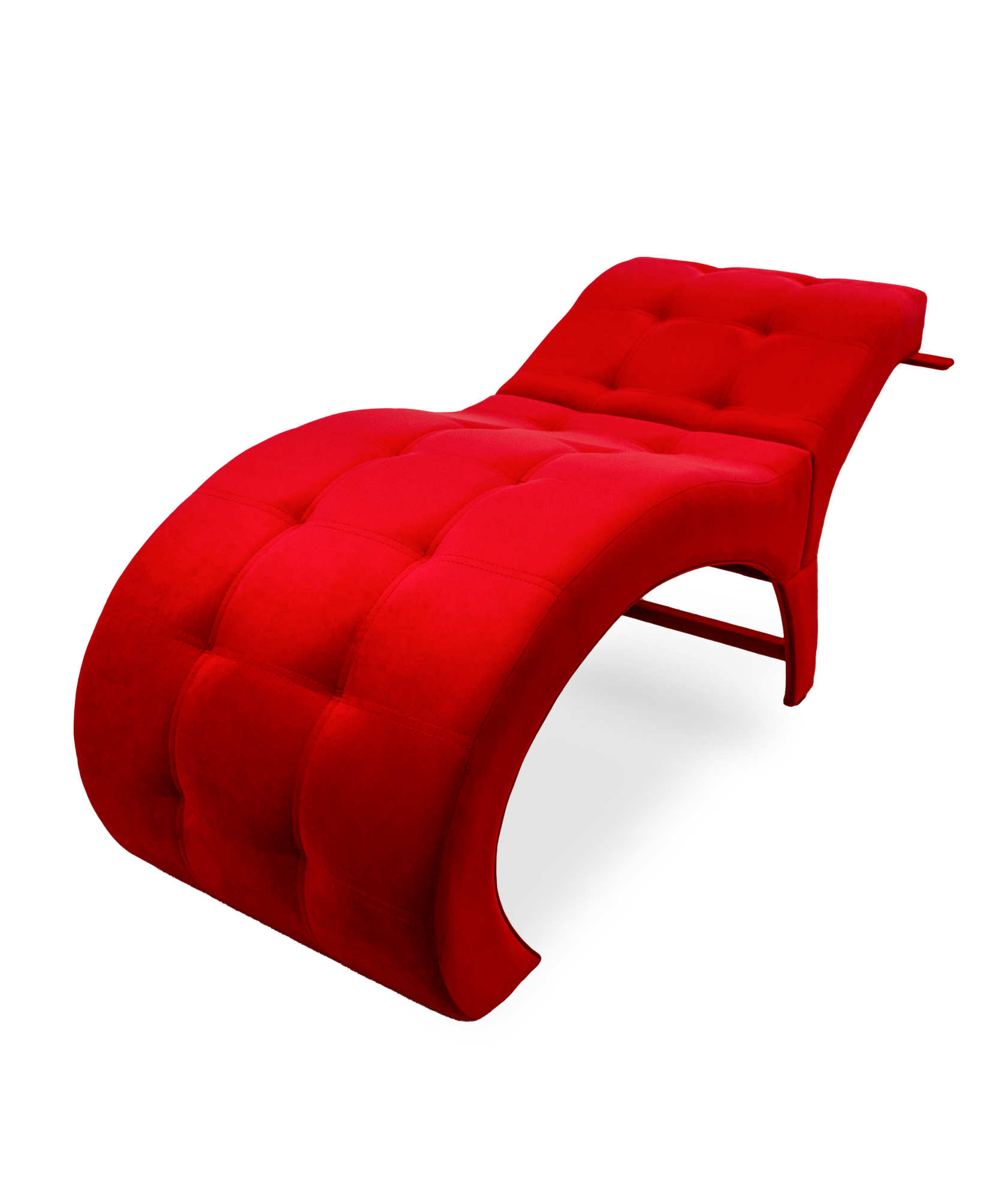 Анатомическая Кушетка для наращивания ресниц Шашки Красный Велюр с креплением для лампы (изголовье 75см), разборная