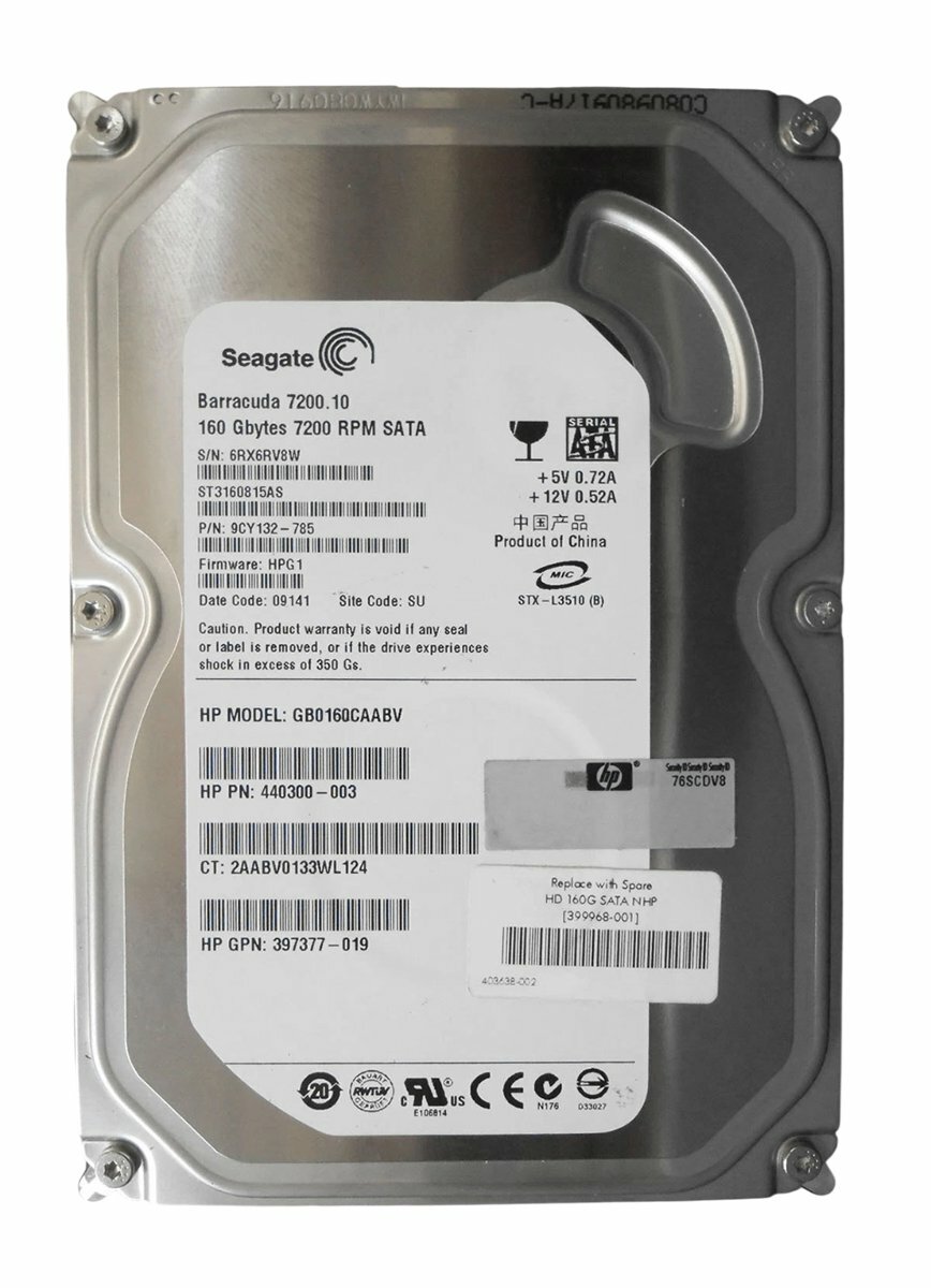 Жесткий диск HP 160Gb 7200 SATAII 3.5" HDD