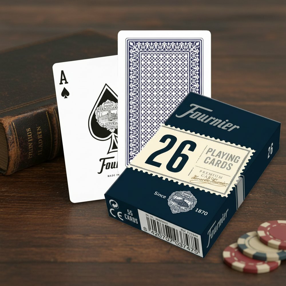 Карты игральные "Fournier no 26 (bridge size) blue" 63323 Fournier.