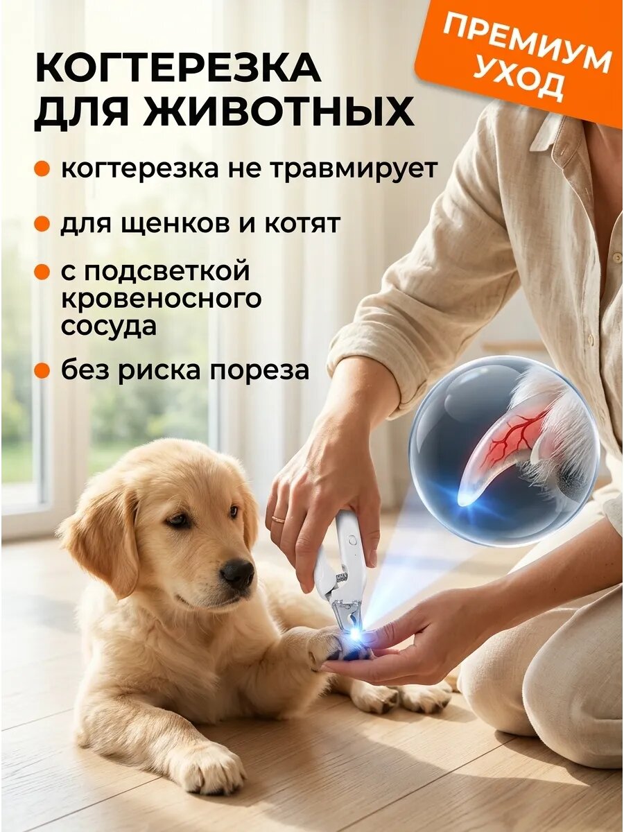 Когтерезка для кошек и собак с защитой