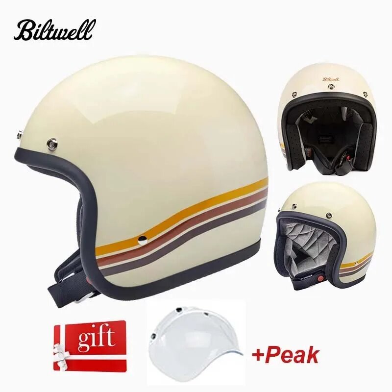 Мотошлем Biltwell Bonanza L, цвет 15, ретро