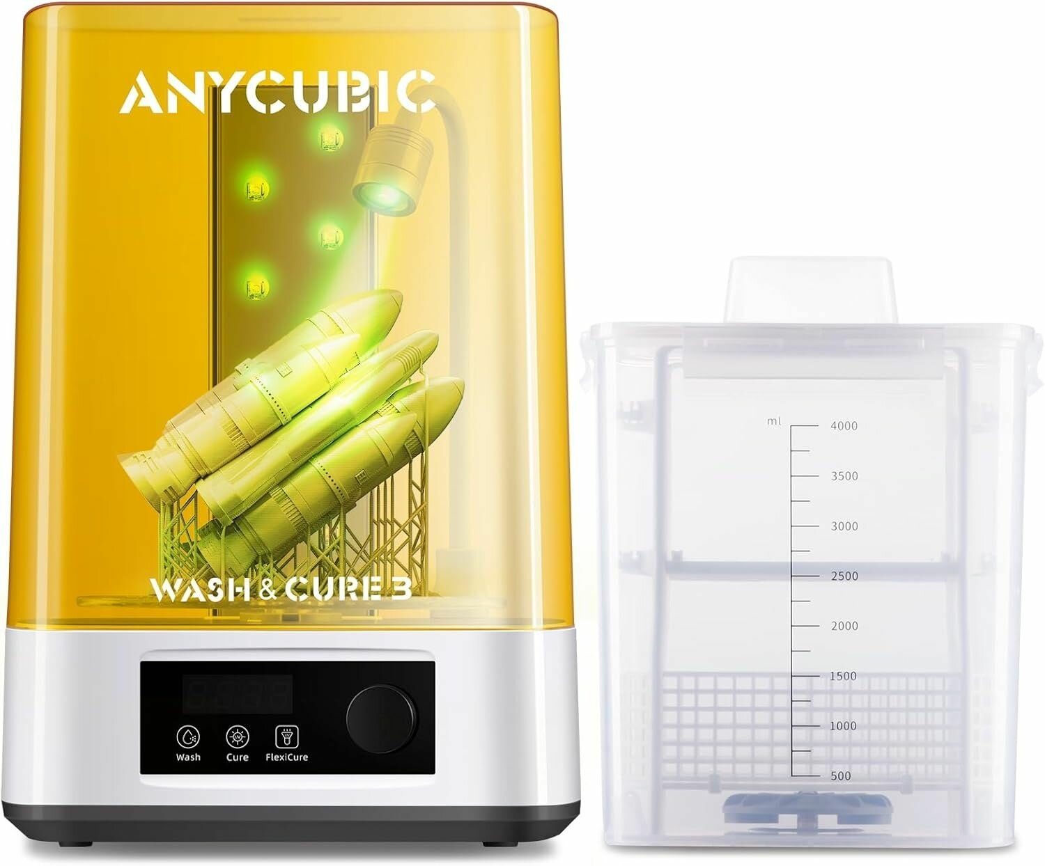 ANYCUBIC Wash and Cure 3, модернизированная станция для промывки и отверждения 2 в 1, для 3D-принтера Mars Anycubic Photon Mono 4 2 Resin.