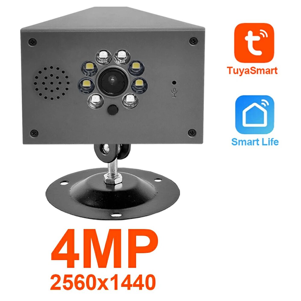 6MP камера умного мониторинга Tuya Security Wireless Window Aquarium Mount многоцелевого WiFi мониторинга ночного видения угловой двухстороннего аудио-
