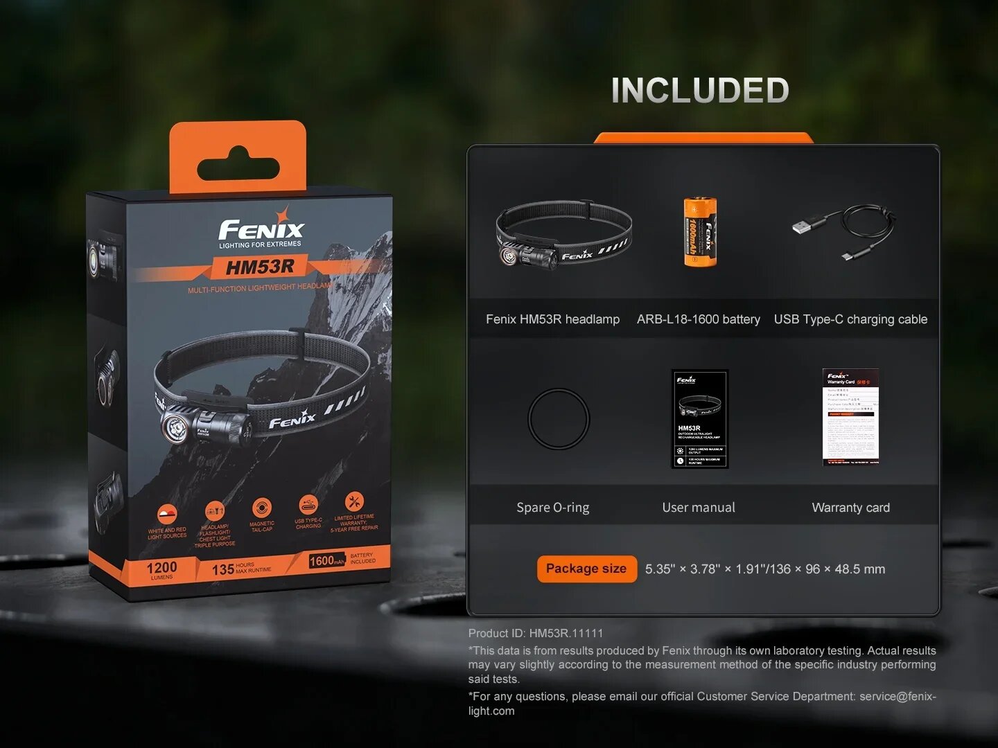 Налобный фонарь FENIX HM53R 1200 люмен