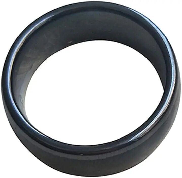RFID кольцо T5577 черное, цирконий, 19mm