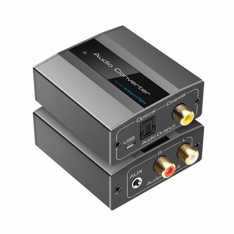 Аналого-цифровой преобразователь RCA оптический с кабелем Toslink и коаксиальным адаптером