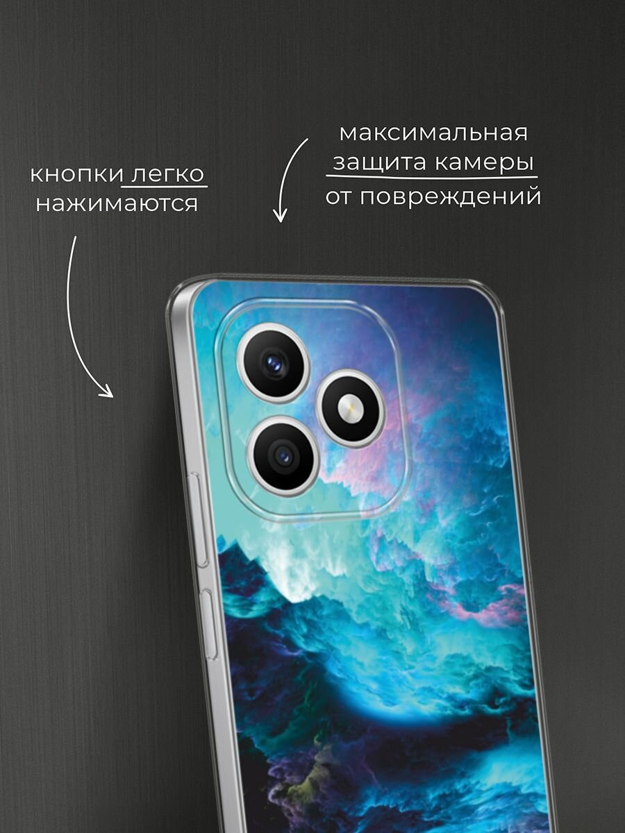 Силиконовый чехол на Honor X8d / Хонор X8d с принтом Бирюзовое небо — фото 1