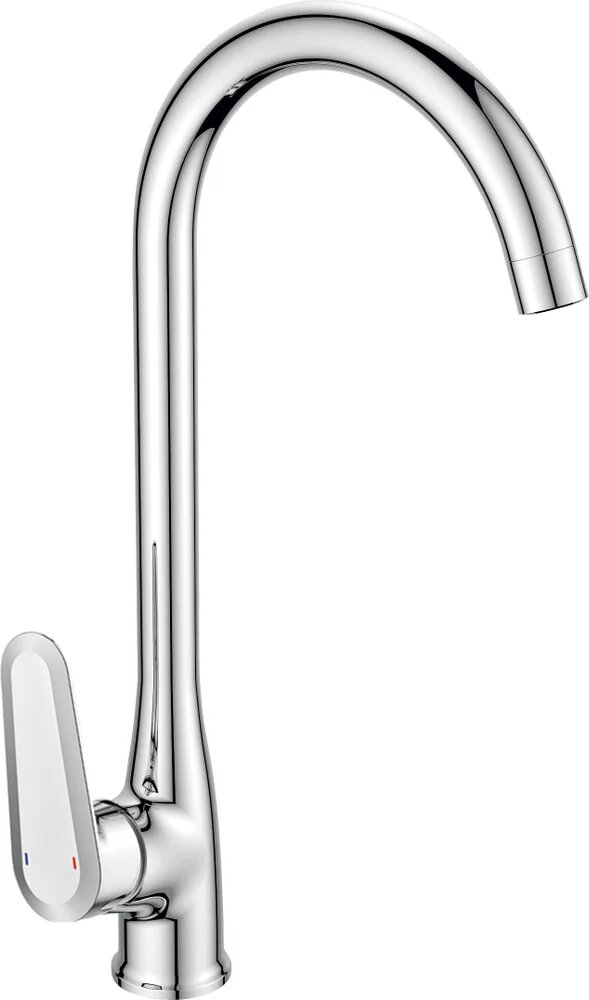 Смеситель для кухни Rush Devon DE7535-22 с поворотным изливом, хром, глянцевый, однорычажный, латунный, с керамическим картриджем