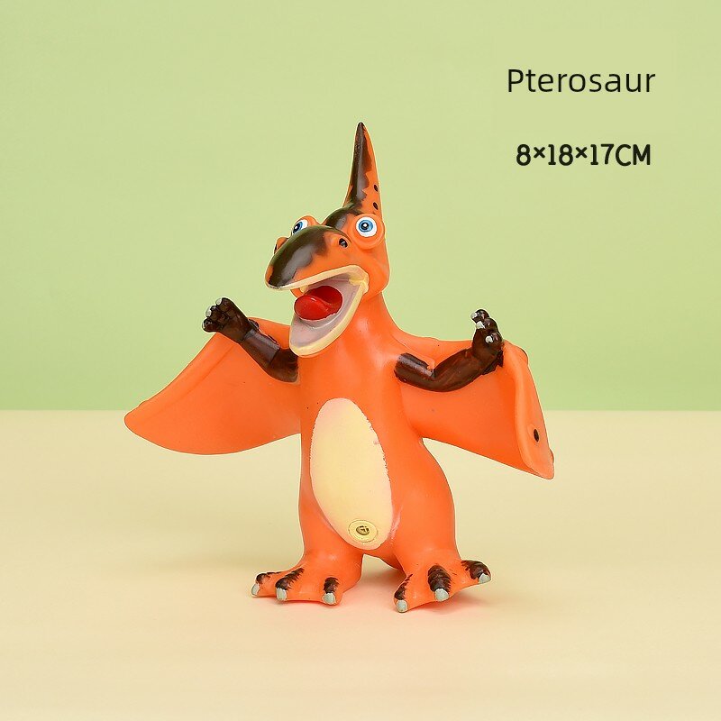 Мягкая резиновая игрушка-динозавр для детей - Птеродактиль, веселая обучающая игрушка, безвредный материал, размер 8-10